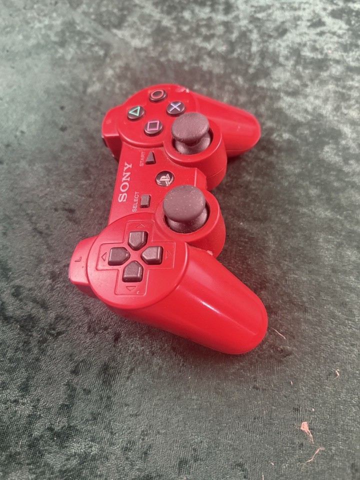 Sony PlayStation 3 PS3 Red DualShock 3 Controller CECHZC2U Wireless OEM ...