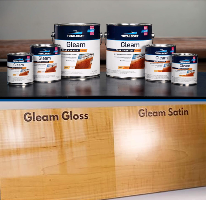 Gleam Marine Spar Varnish, Gloss and Satin for Wood, Boats and Outdoor ...