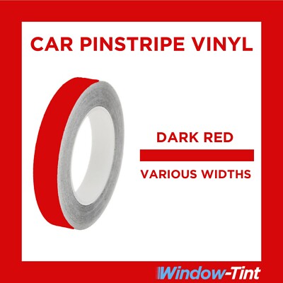 DARK RED GLOSS Pin Stripe Roll PinStriping Line Tape Vinyl Car 10m ...