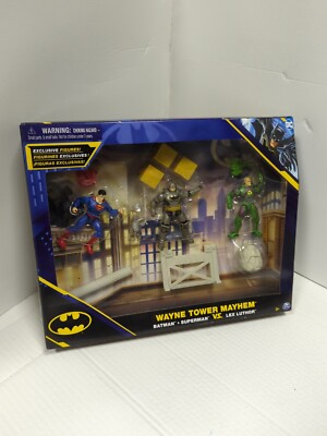 DC Comics Wayne Tower Mayhem Action Figure Playset with Batman Superman ...