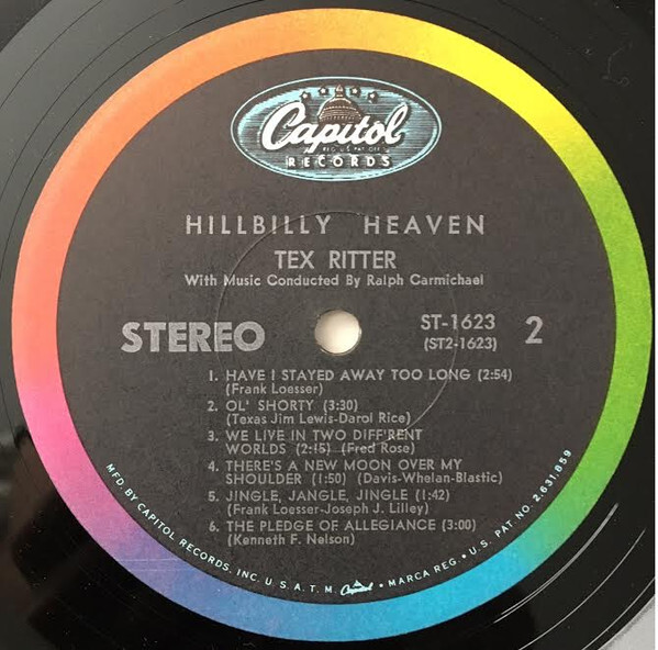 Tex Ritter - Hillbilly Heaven (LP, Album, Jac) VG - 3367254807 | eBay