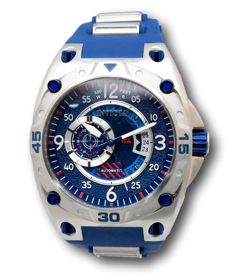 Invicta Aviator Pilot Automatic Men's 50mm Blue Anatomic Dial Watch ...