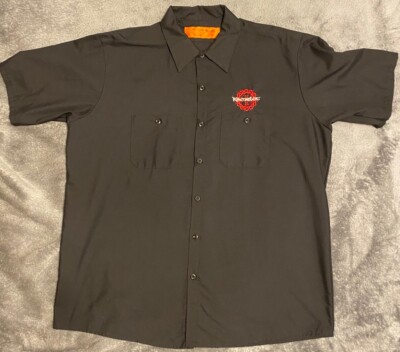 Red Kap Kamelot Band Patch XL Short Sleeve Button Up Work Shirt Metal ...