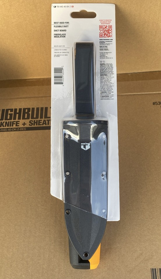New!! TOUGHBUILT Duct Knife + Sheath Hunting Camping Construction-Ready ...