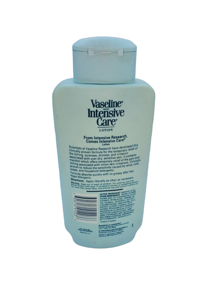 Vintage 80s/90s Vaseline Intensive Care Lotion Sensitive Skin Formula ...