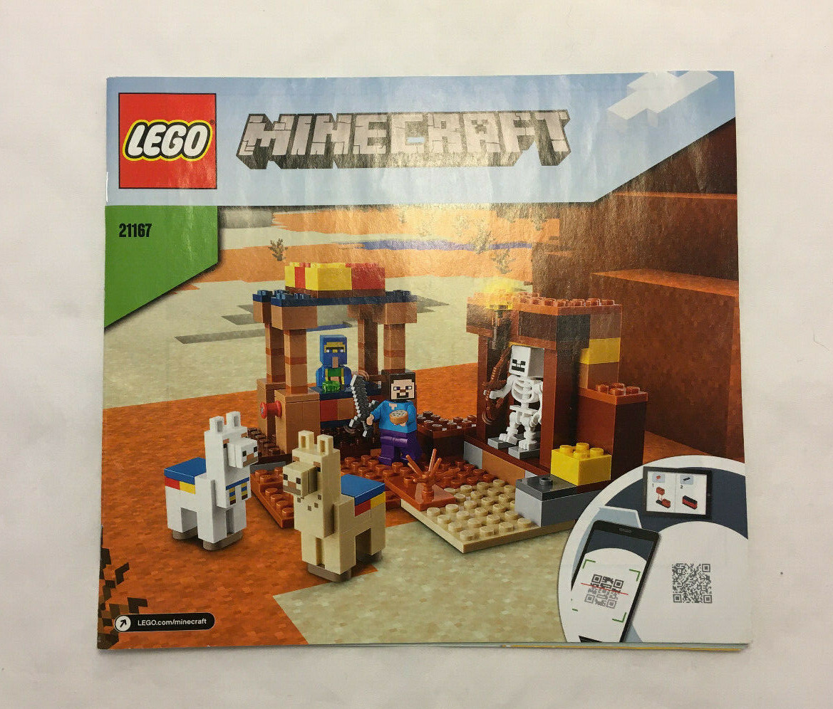 Lot of 3 Lego Minecraft Manuals Instructions Only 21161, 21187, 21166 ...