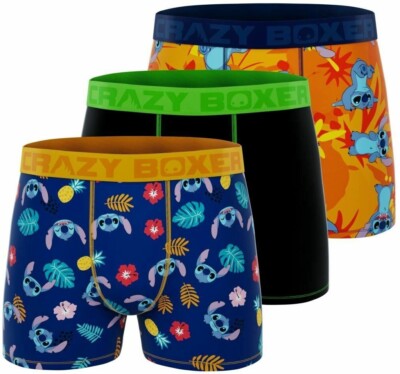 LILO & STITCH Underwear Mens X-LARGE 40-42 Crazy Boxer Disney Pineapple ...