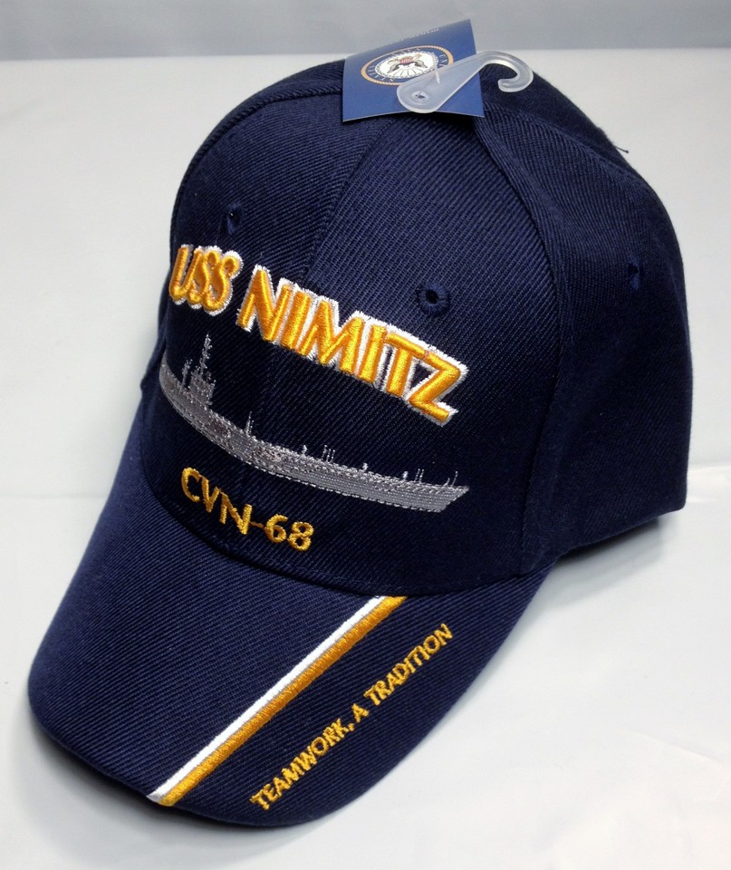 USS Nimitz CVN 68 Ball Cap Embroidered US Navy Aircraft Carrier ...