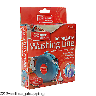 New 12m Retractable Reel Outdoor Single PVC Automatic Washing Line ...