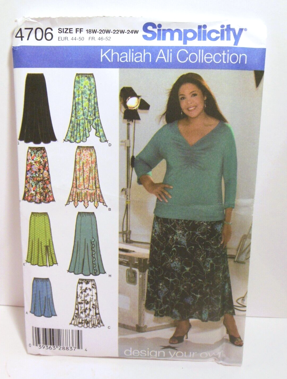 4706 Simplicity Sewing Pattern Khaliah Ali Womens 18W 20W 22W 24W Free ...