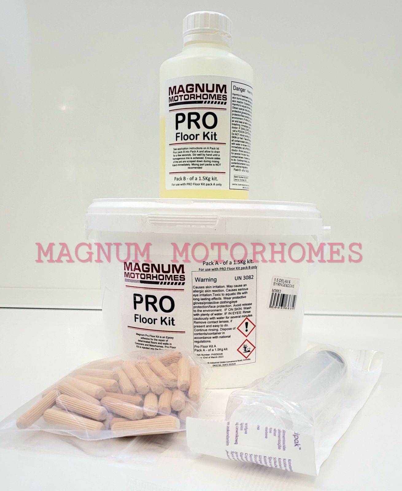 Magnum Pro Floor Delamination Kit (With Dowels & Syringe) Caravan Floor ...
