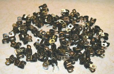 100 Pcs - 3/16"- Stainless Steel - Brake Line Cushion Loop Clamps ...