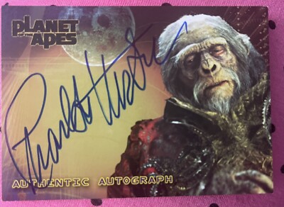 2001 TOPPS PLANET OF THE APES CHARLTON HESTON SIGNED AUTHENTIC AUTO ...