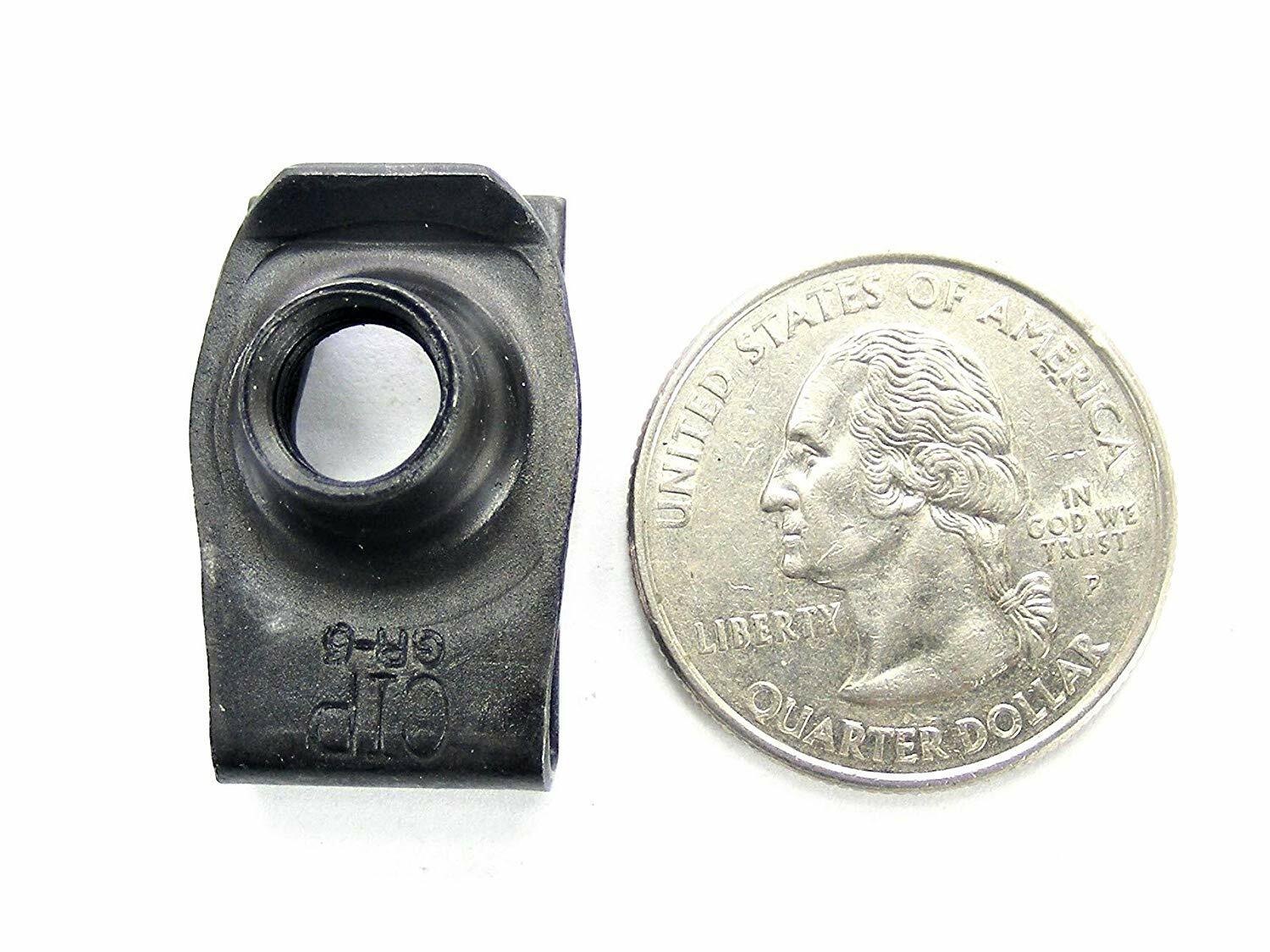 50 Pcs 5/16 Extruded U-Nut Body Clips 5/8 Center of Hole to Edge #19 ...