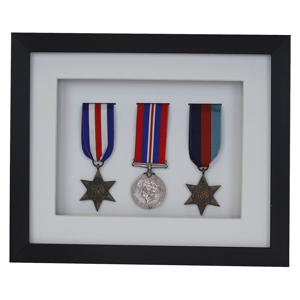3d Deep Box Frame To Display War Military Sports Medals Black White ...