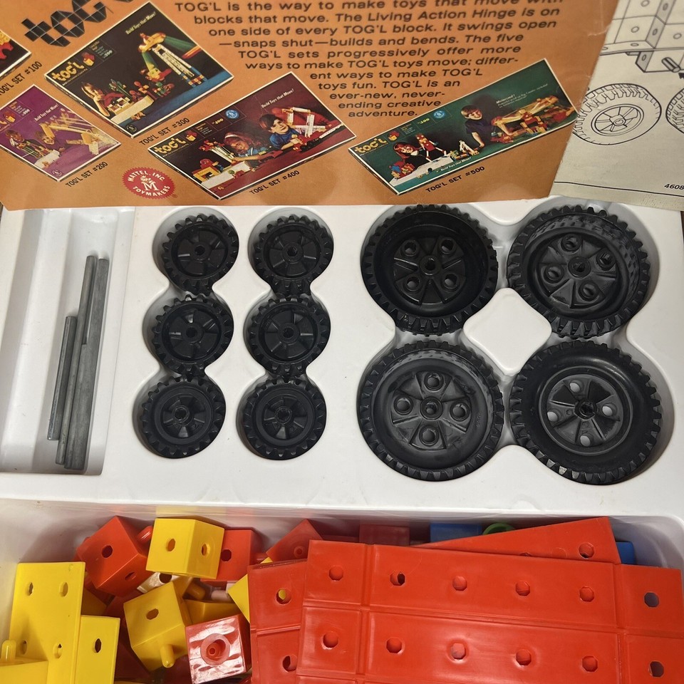 Vintage Mattel 1968 TOG'L Rollabouts & Build-O-Fun Creative Building ...