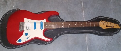 Older Ibanez Red Gio Strat Guitar Rose wood Board | eBay