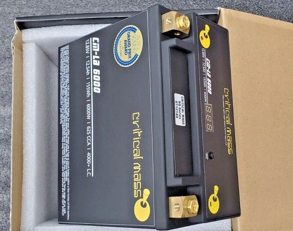 CRITICAL MASS AUDIO LITHIUM BATTERY POWER CELL CAR TRUCK BOAT 6000W ...