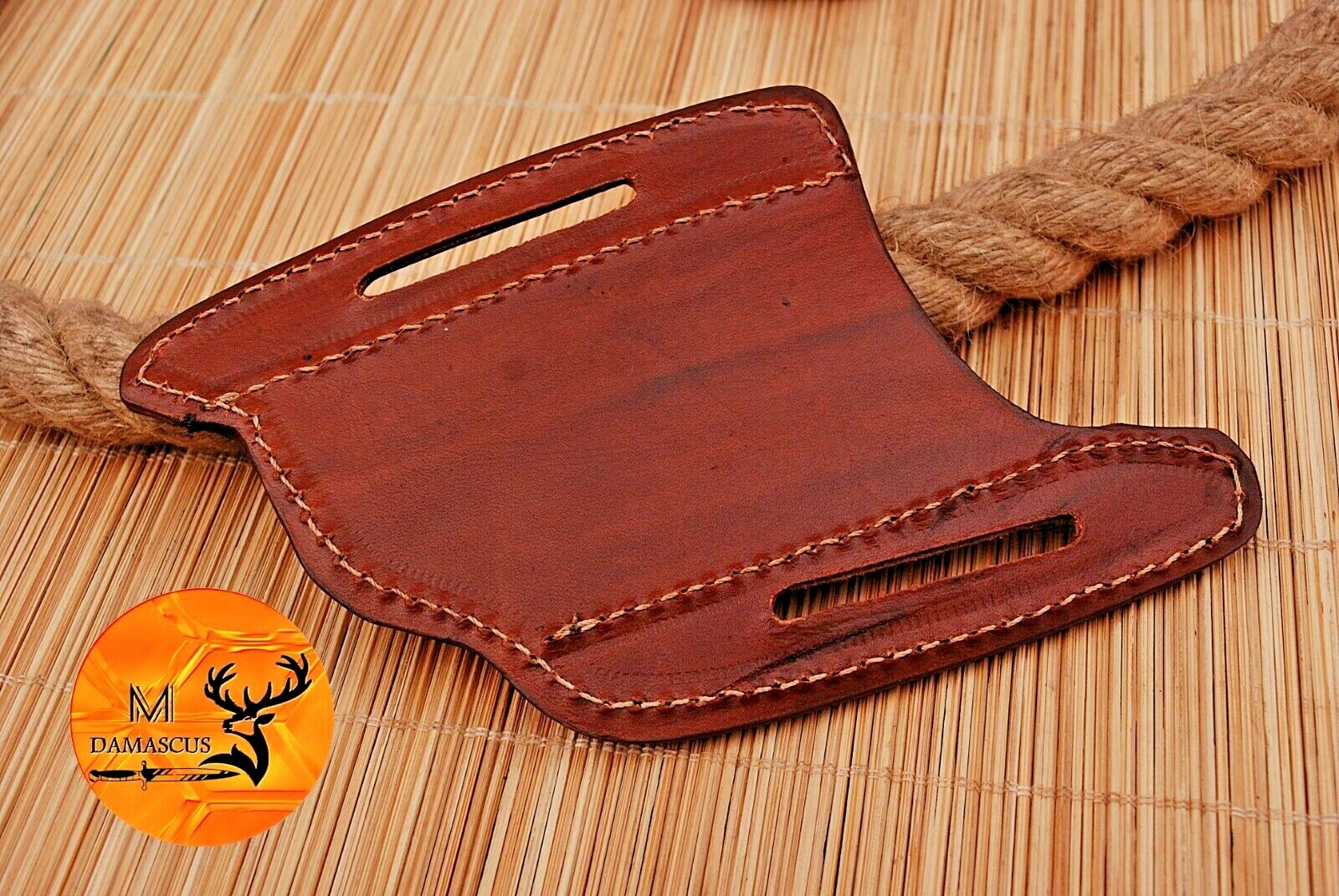 CUSTOM HANDMADE PURE COW ENGRAVED LEATHER SHEATH FOR FOLDING KNIFE ...