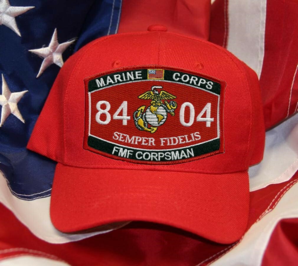 MOS 8404 FMF CORPSMAN HAT PATCH CAP US NAVY MARINES PIN UP COIN DOC ...