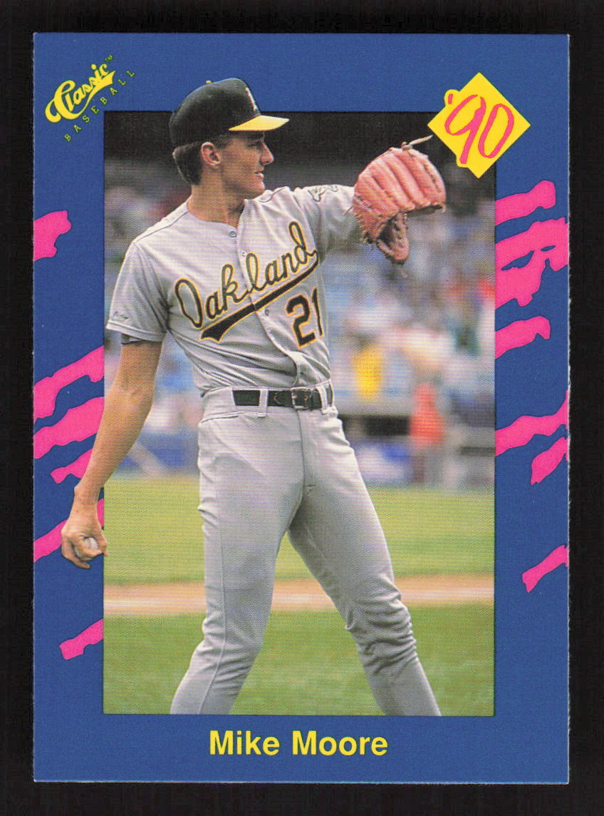 1990 Classic Blue #104 Mike Moore Oakland Athletics | eBay
