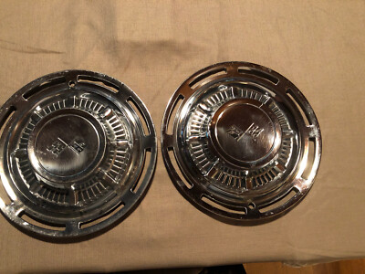 Vintage Chevrolet 14" flag hubcap set of 2, CE9 | eBay
