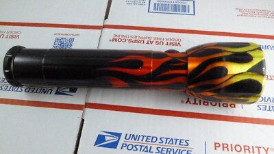 Vintage 10" Flashlight Flash Light Torch Cell Mag Maglite with Flames ...