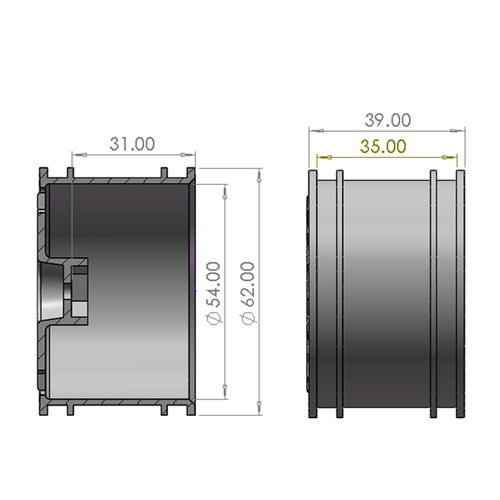 Aluminum Dish Wheels Rim w/ Tires for 1/10 Buggy Tamiya TD4 DF-02 TT ...