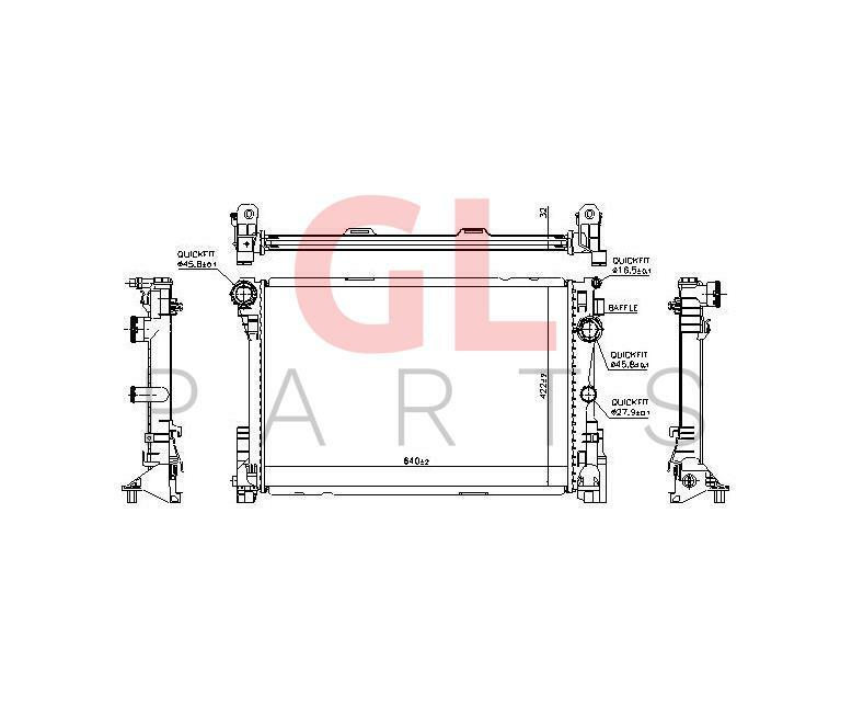 Mercedes-Benz E W212 2010 Water Coolant Radiator A0995002703 Diesel ...