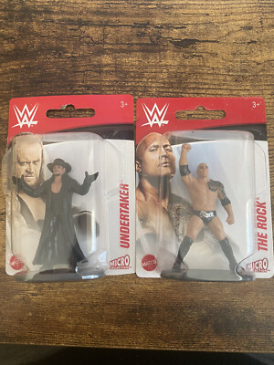 WWE: Wrestling, Micro Collection, Lot 2The Undertaker & The Rock 3 ...