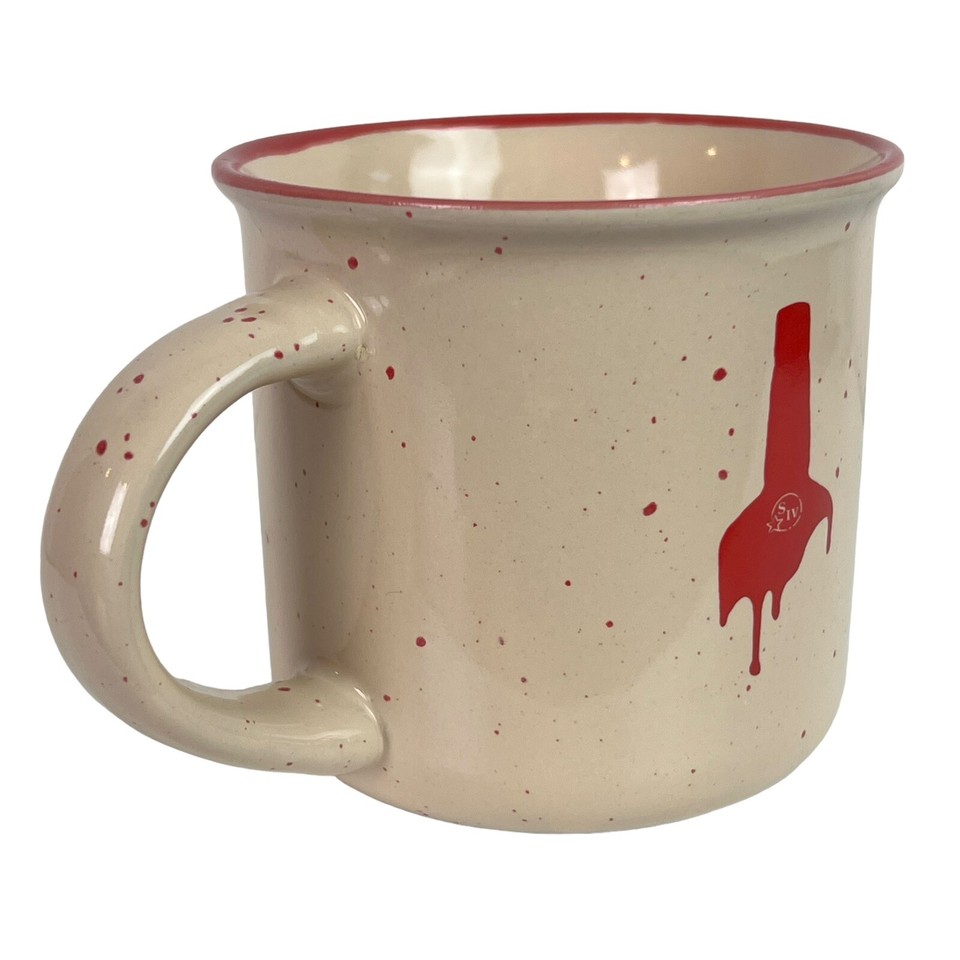 Coffee Mug Cup Makers Mark Whiskey Bottle Top Red Wax Drip Specks | eBay