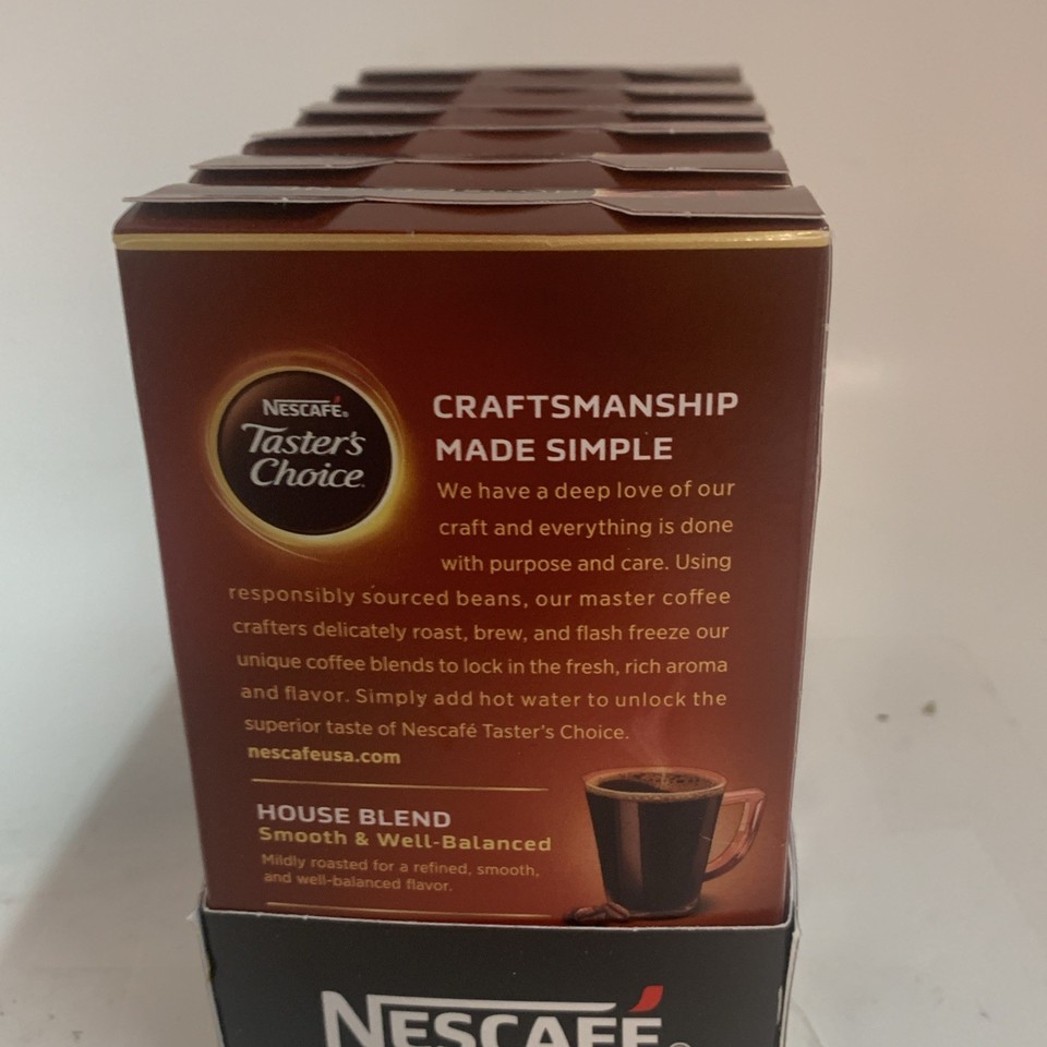 Nescafe Tasters Choice Instant Coffee Packets, BB 09/25, Lot of 6 Boxes ...