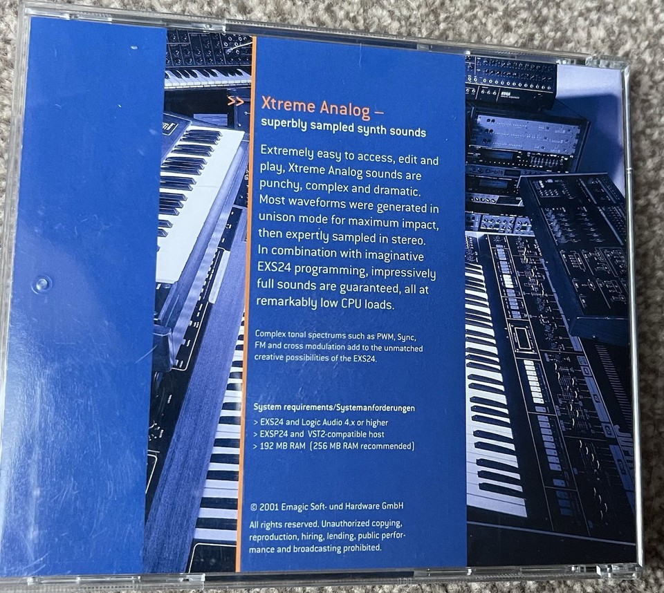 Emagic Sound Library Xtreme Analog Volume 1 (Sample Collection For EXS24/EXSP24) | eBay UK