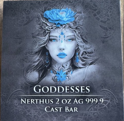 2024 Germania Goddesses Nerthus Colorized 2 oz .999 Cast Silver Bar | eBay