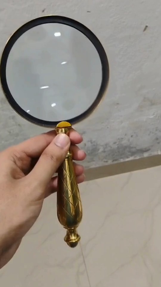 Antique Heavy Brass Magnifying Glass Solid Vintage Magnifier & A ...