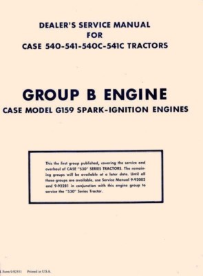 Case 540 541 540C 541C C G159 Engine Service Manual | eBay