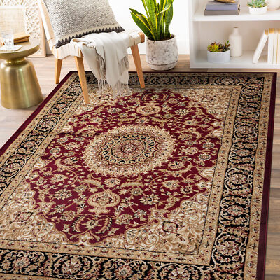 Traditional Living Room Rugs 8x10 Oriental Medallion Area Rug Carpet ...
