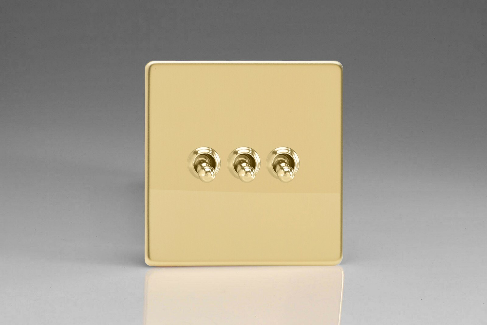 Varilight Screwless Polished Brass Toggle Dolly Light Switch 10 Amp 1 2 ...