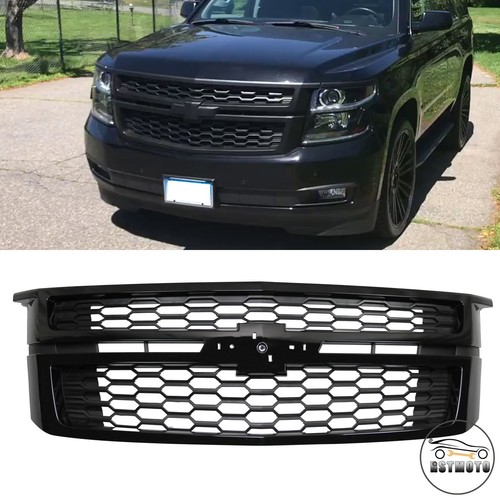 Gloss Black Front Grille Grill Replacement For 2015-2020 Chevy Tahoe ...