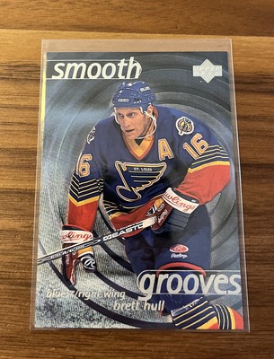1997-98 BRETT HULL UPPER DECK SMOOTH GROOVES INSERT CARD #SG16 BLUES | eBay