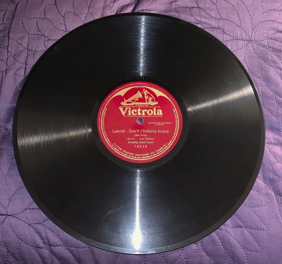 VICTROLA 74510 LAKME DOV'E L'INDIANA BRUNA 12" 78 RECORD SINGLE SIDED ...