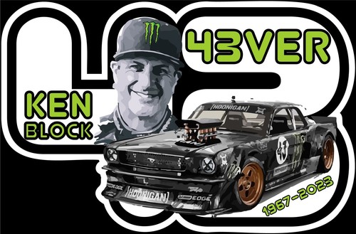 Ken Block Tribute Die Cut Stickers 43VER, 5 Sizes and 3 finish options ...