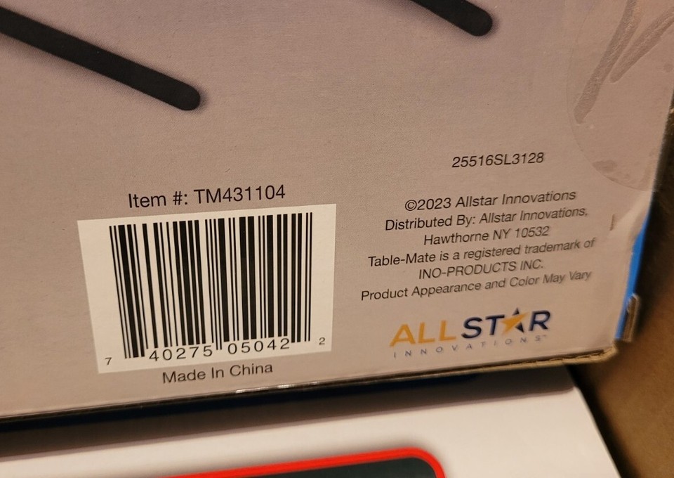 Table Mate Ultra TV Tray Folding Snack Table Blk Adjustable Angles 15 x ...