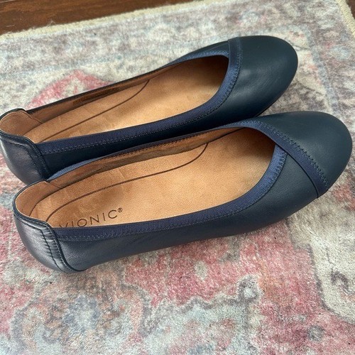 Vionic Carroll Womens Navy blue slip on ballet flats size 9 | eBay
