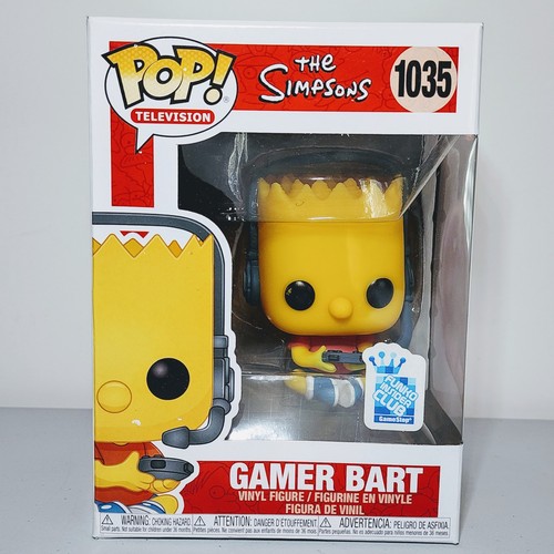 Funko Pop Television: The Simpsons - Gamer Bart #1035 GameStop ...