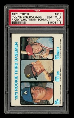 1973 Topps Set-Break #615 Rookie 3Rd Basemen Cey, Hilton, Schmidt PSA 8 ...