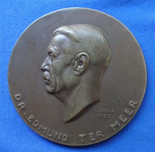 Edmund Ter Meer 1852-1931 - Bronzegussmedaille 1922 (C. Stock ...