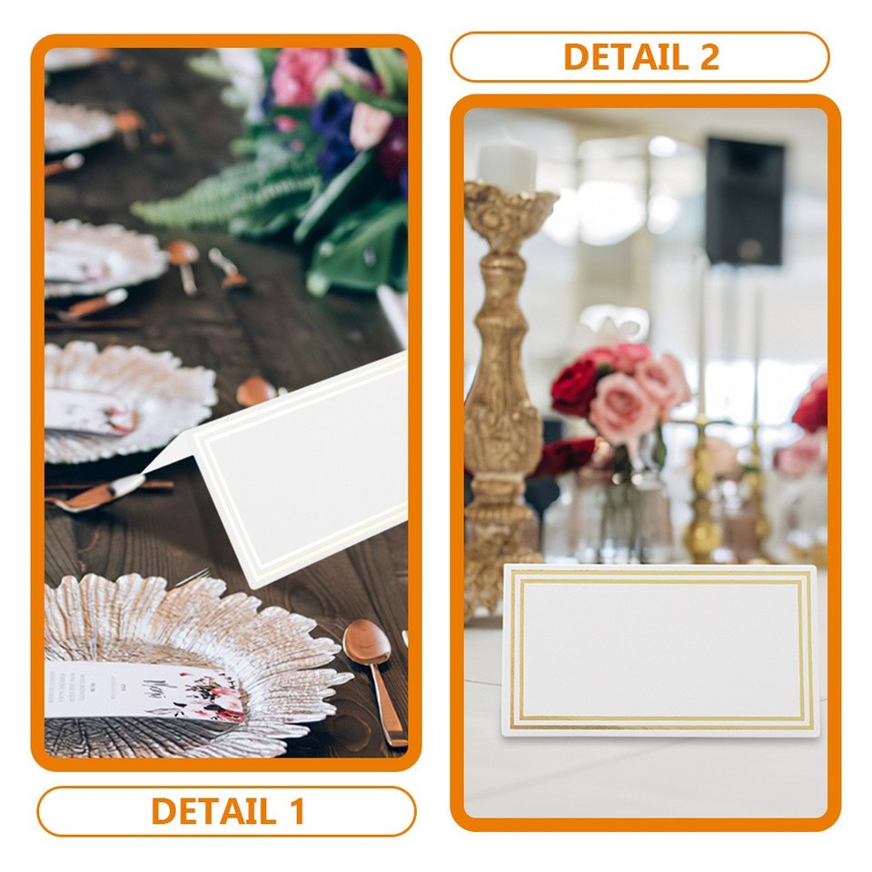 100 Pcs Wedding Table Place Cards Foldable Paper Cards for Banquet ...