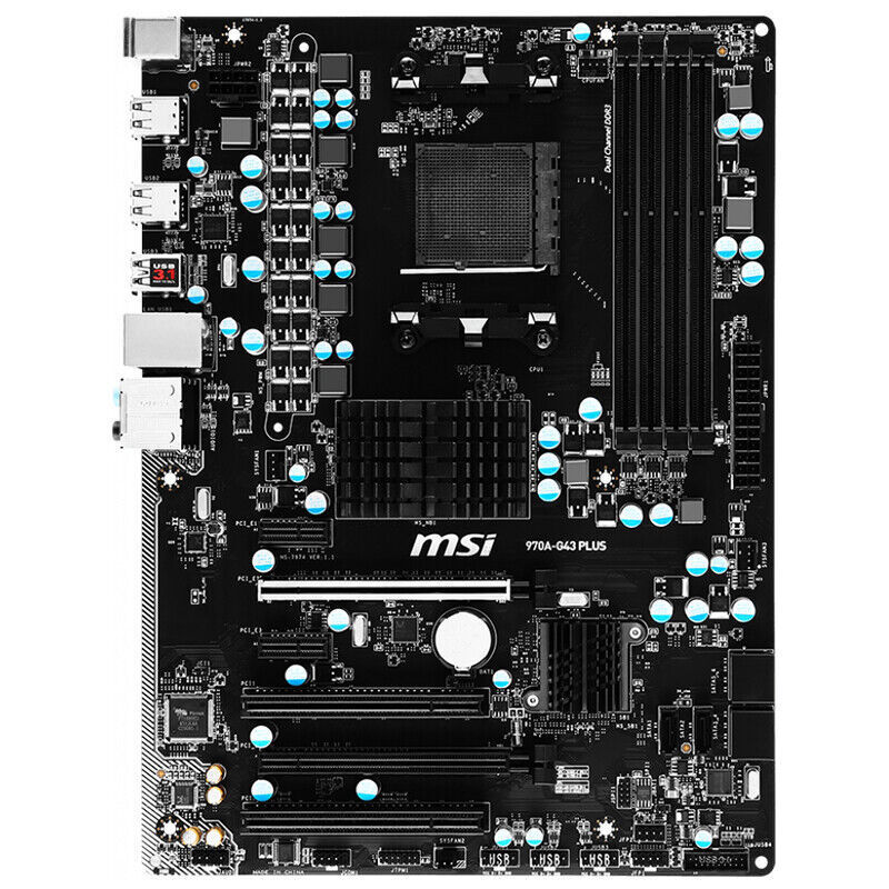 For MSI 970A-G43 PLUS System Board AMD Socket AM3/AM3+ DDR3 USB3.1 ATX ...