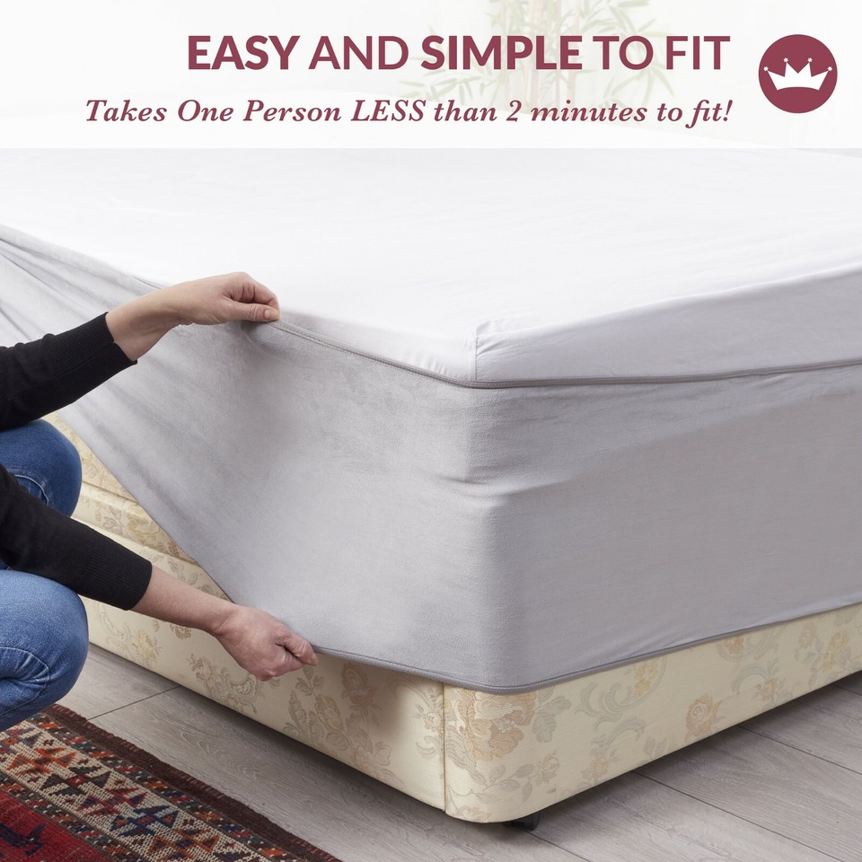 Luxury FAUX SUEDE Divan Bed Base WRAP Frame Cover Valance Elasticated ...